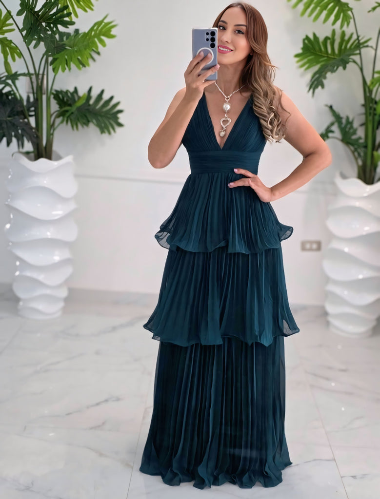 Emerald Cascade Gown – DCOSTAS BOUTIQUE